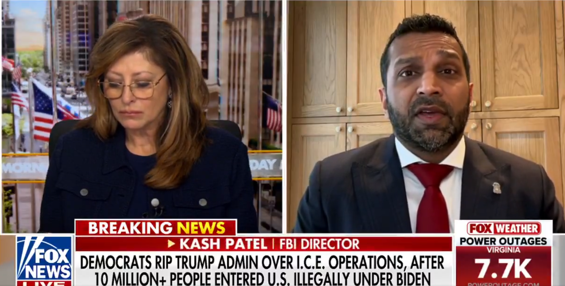 Trump Ally Bartiromo Presses FBI Director, Questions ICE Tactics After ...