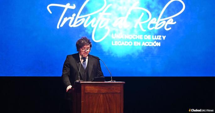 Argentina’s Milei Honors the Lubavitcher Rebbe at Buenos Aires Tribute ...